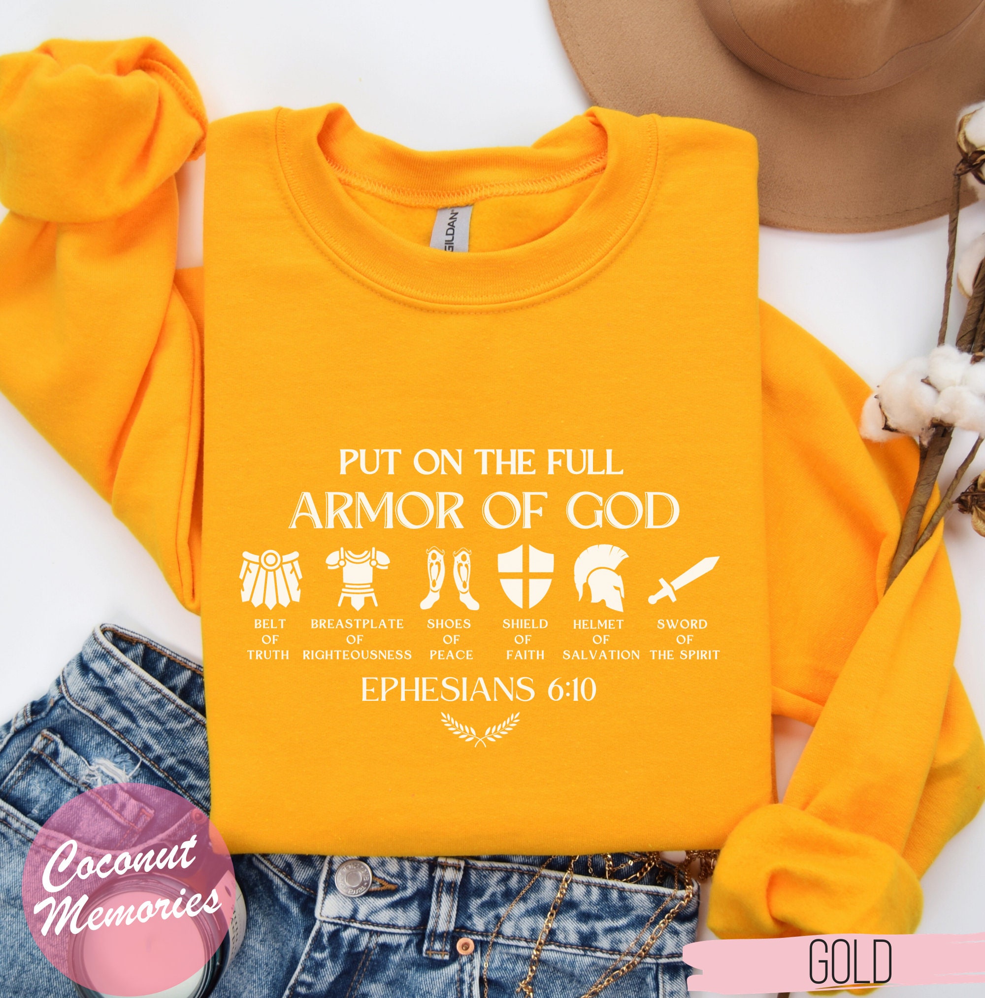 Armor of God Sweater, Ephesians Sweatshirt, Christian Bible Verse Gift ...