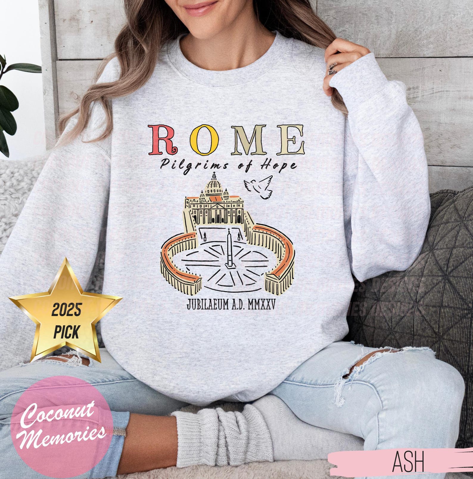 2025 Jubilee Sweater, Pilgrims of Hope Sweatshirt, Rome Travel Gift ...