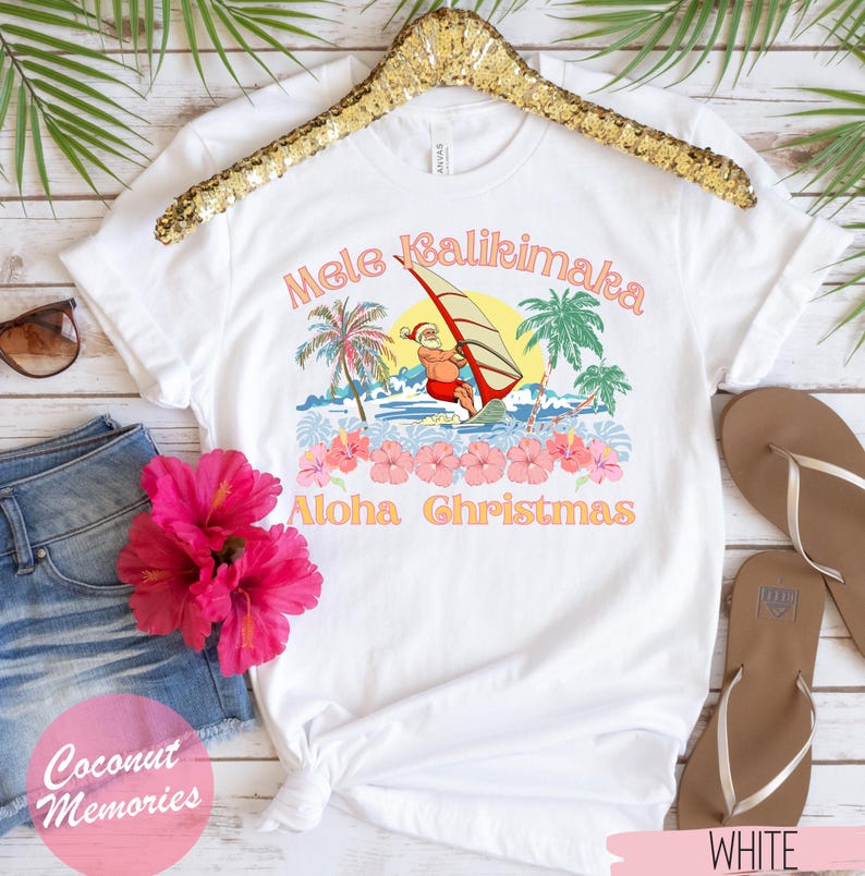 Mele Kalikimaka Hawaii Christmas Shirt, Aloha Christmas T-shirt ...