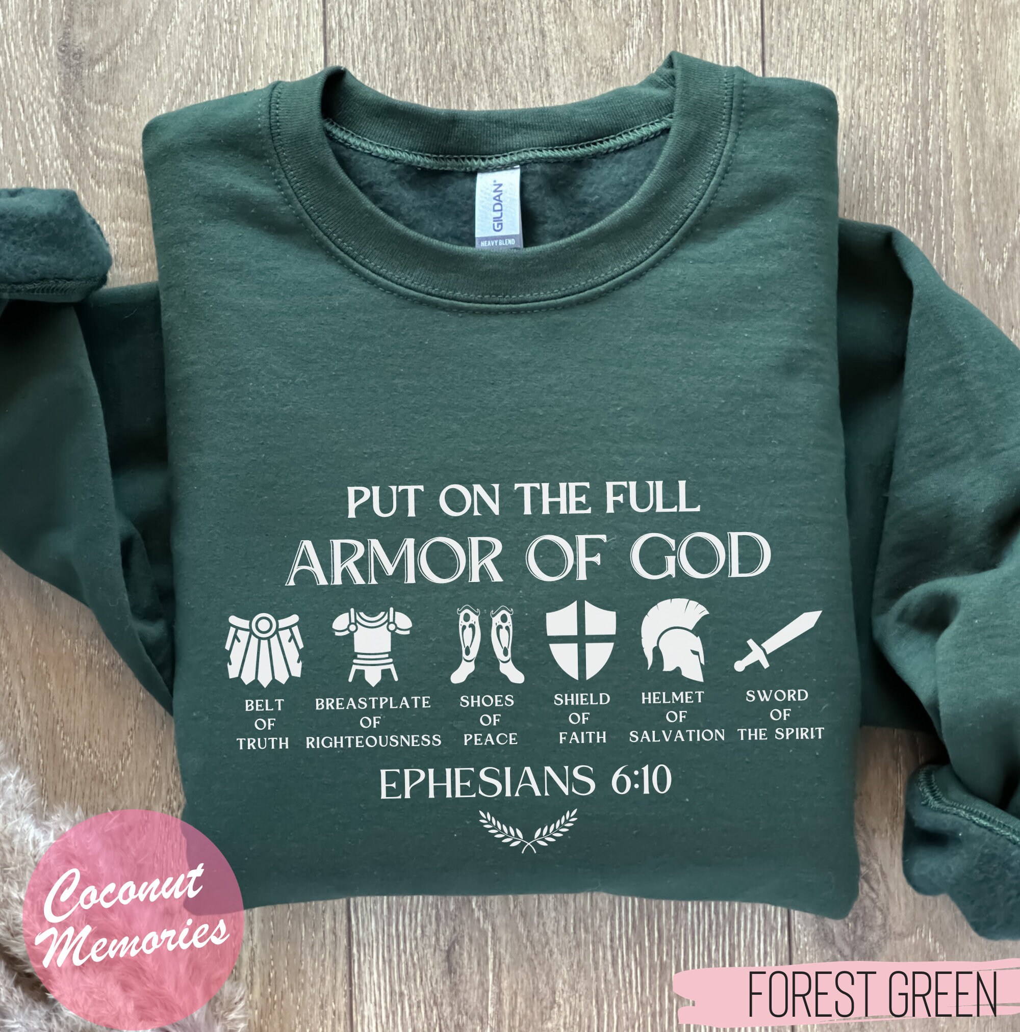 Armor of God Sweater, Ephesians Sweatshirt, Christian Bible Verse Gift ...
