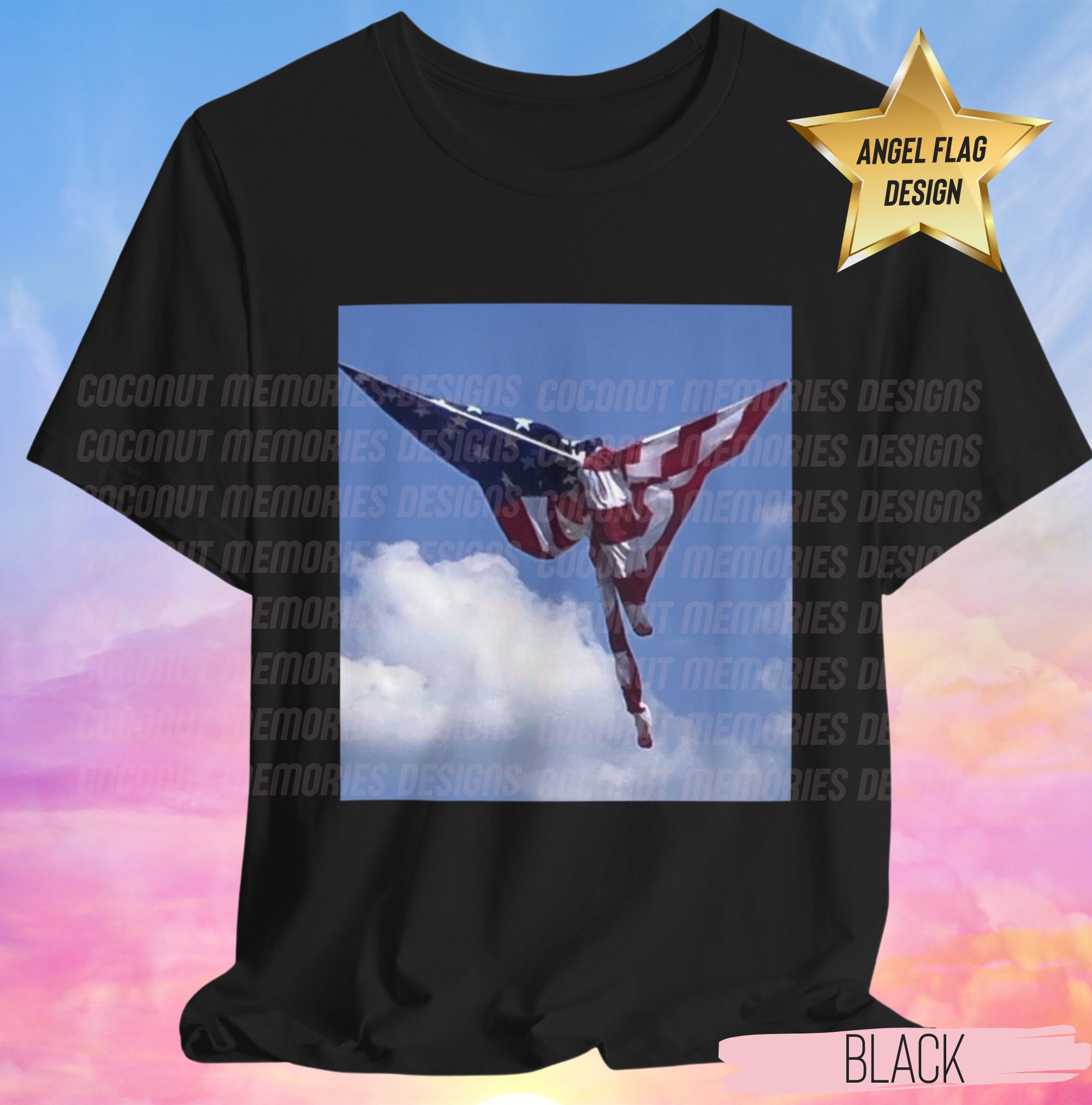 Angel Flag Pic Shirt, Trump Angel Flag in Butler Pennsylvania Tshirt ...