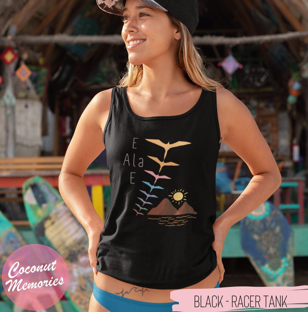 E Ala E Awaken Arise Tank Top, Boho Iwa Bird Sunrise Hawaiian, Olelo ...