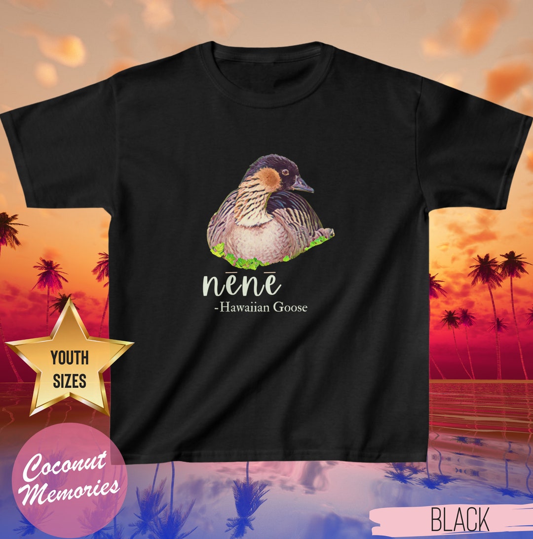 Hawaiian Nene Goose Youth Shirt, Animal of Hawaii Goose T-shirt, Boy ...