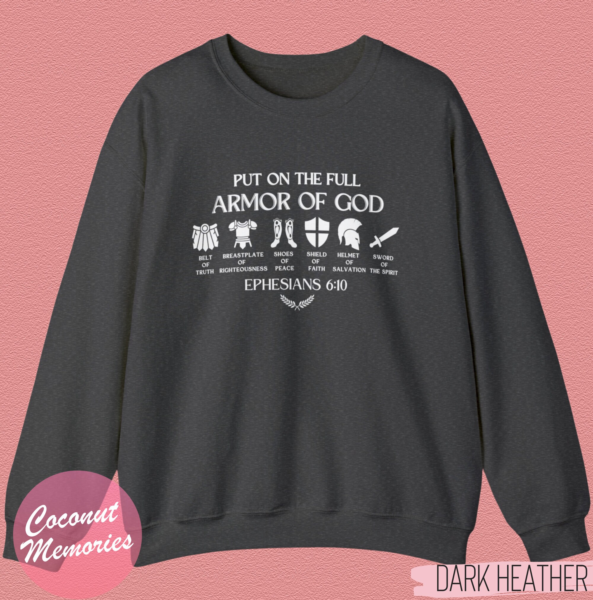 Armor of God Sweater Ephesians Sweatshirt Christian Bible - Etsy