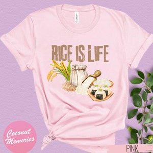 Rice is Life Shirt, Raised on Rice Tshirt, Cycle of Rice, Foodie Gift ...