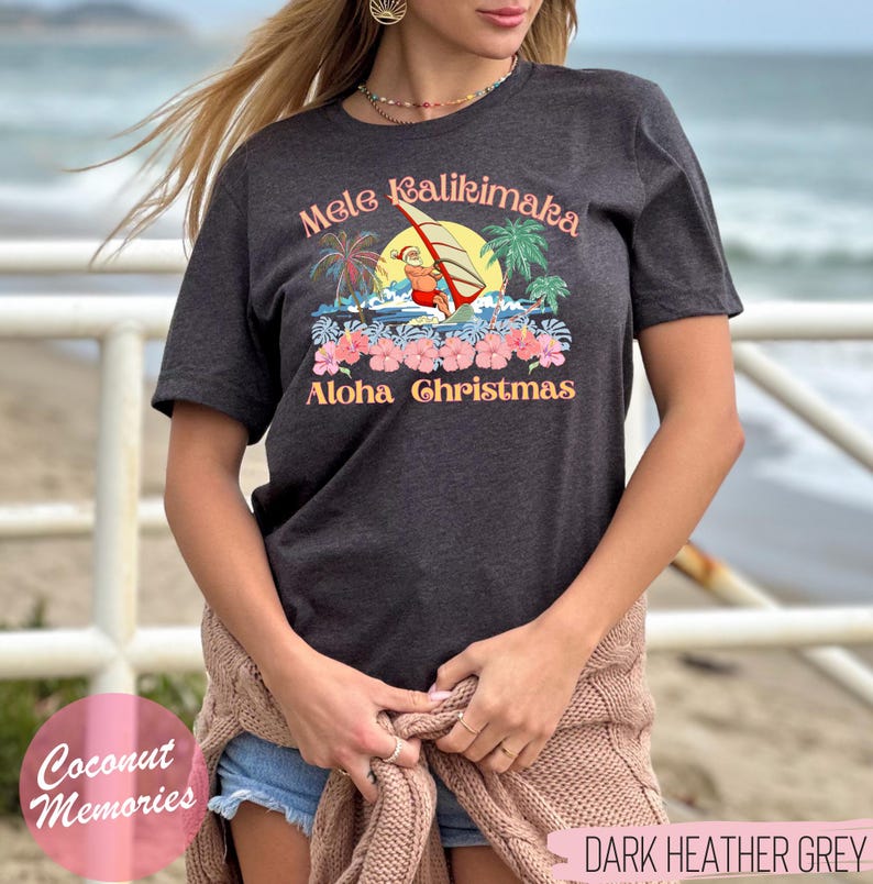 Mele Kalikimaka Hawaii Christmas Shirt, Aloha Christmas T-shirt ...