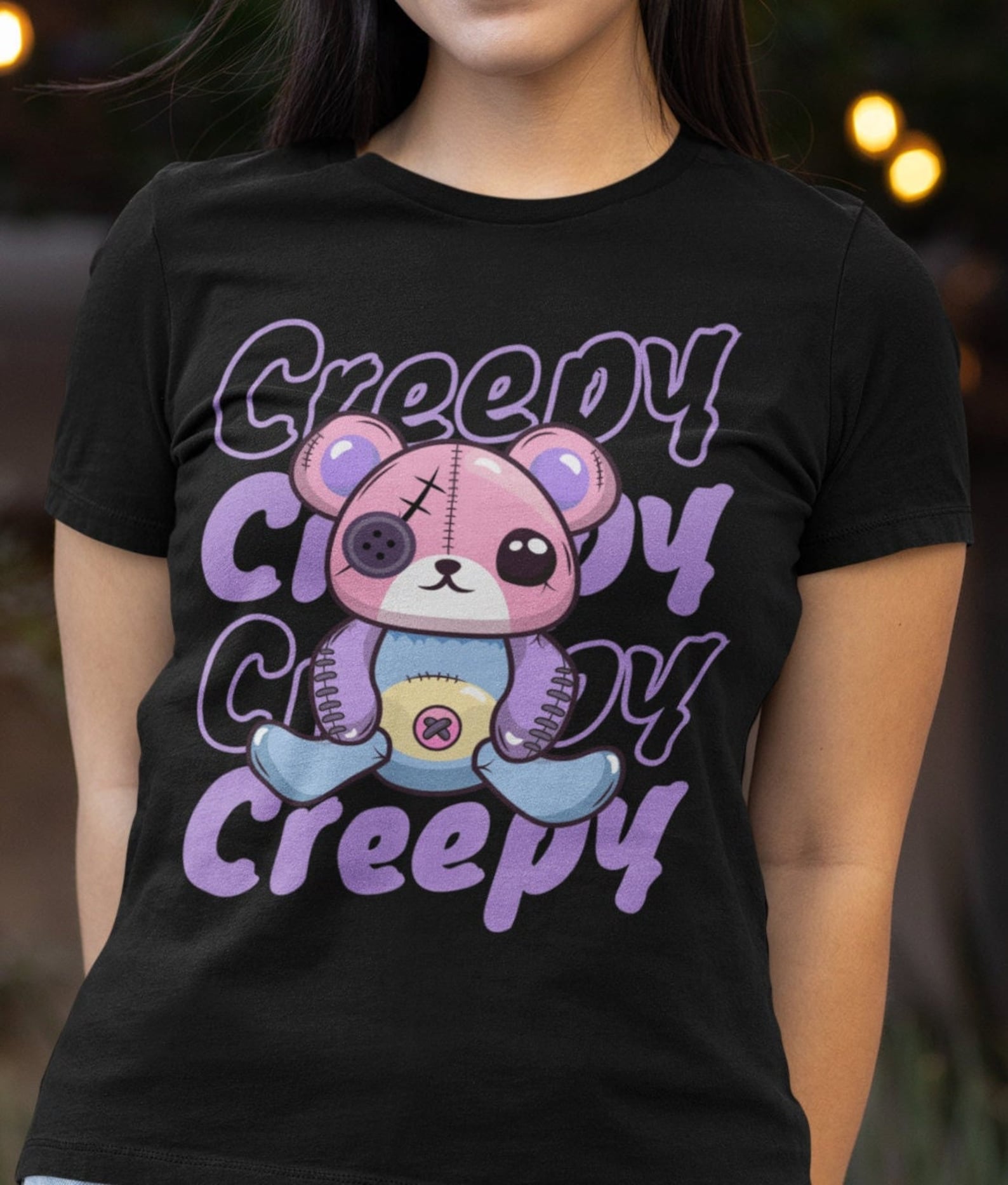 Creepy Teddy Bear Shirt Spooky Halloween Tees Fun Kawaii - Etsy