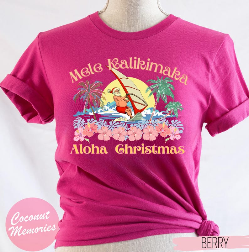 Mele Kalikimaka Hawaii Christmas Shirt, Aloha Christmas T-shirt ...