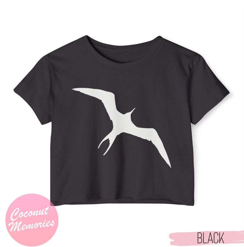 Iwa Bird Crop Top, Iwa Bird Simple Minimalist Tee, Wahine Gift, Hawaii ...