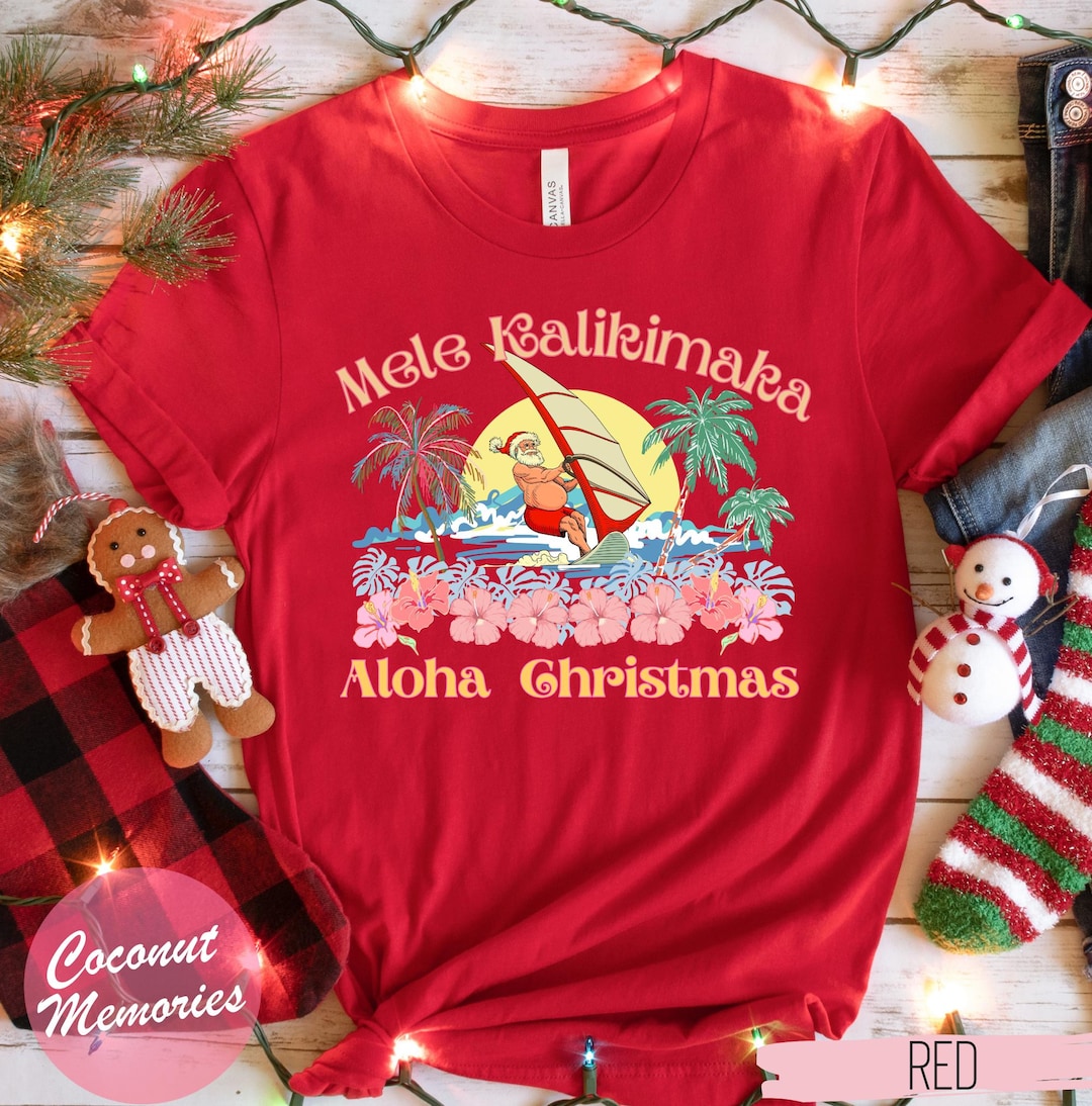 Mele Kalikimaka Hawaii Christmas Shirt, Aloha Christmas T-shirt ...