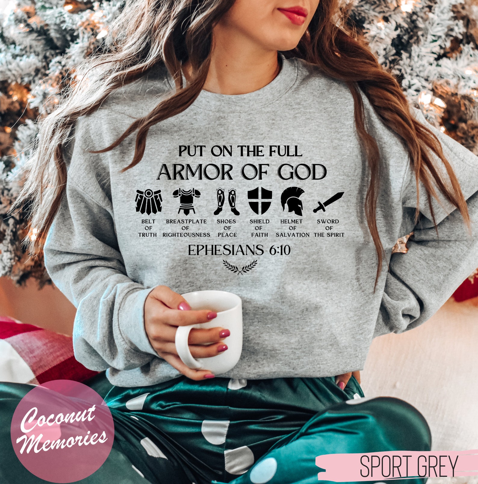 Armor of God Sweater, Ephesians Sweatshirt, Christian Bible Verse Gift ...