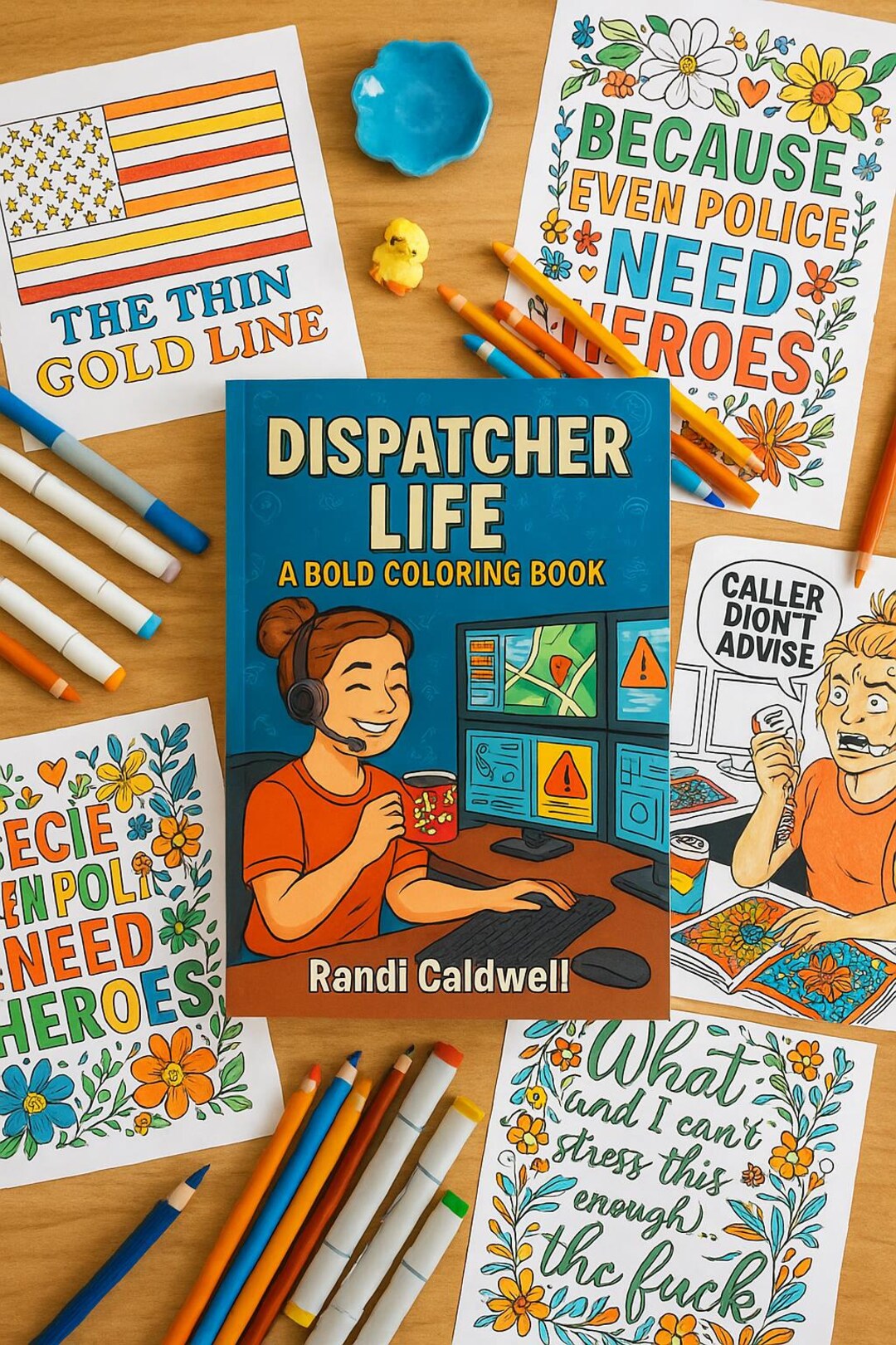 Dispatcher Life Coloring Book – Funny 911 Dispatcher Quotes and Scenes ...