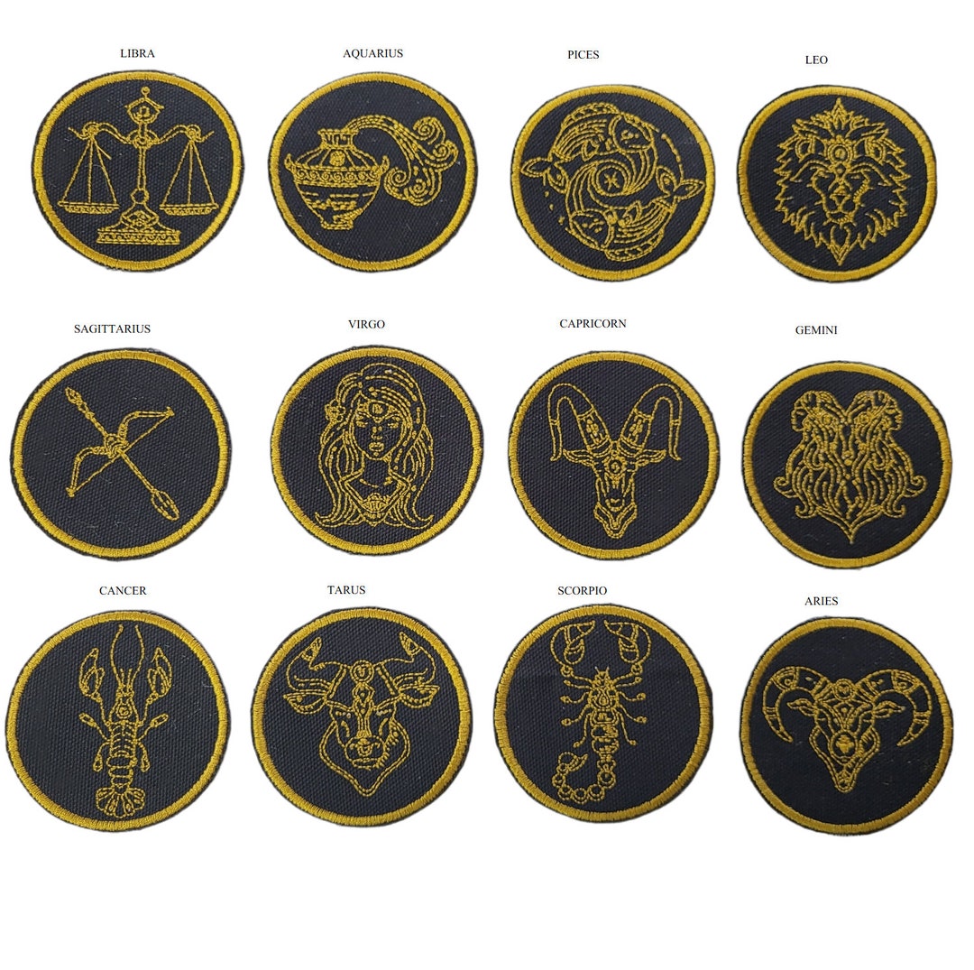 Zodiac Iron on Merit Badges - Etsy