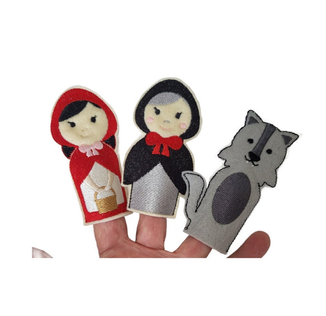 Fairy Tale Finger Puppets - Red Riding Hood - Make Believe - Hand Eye ...