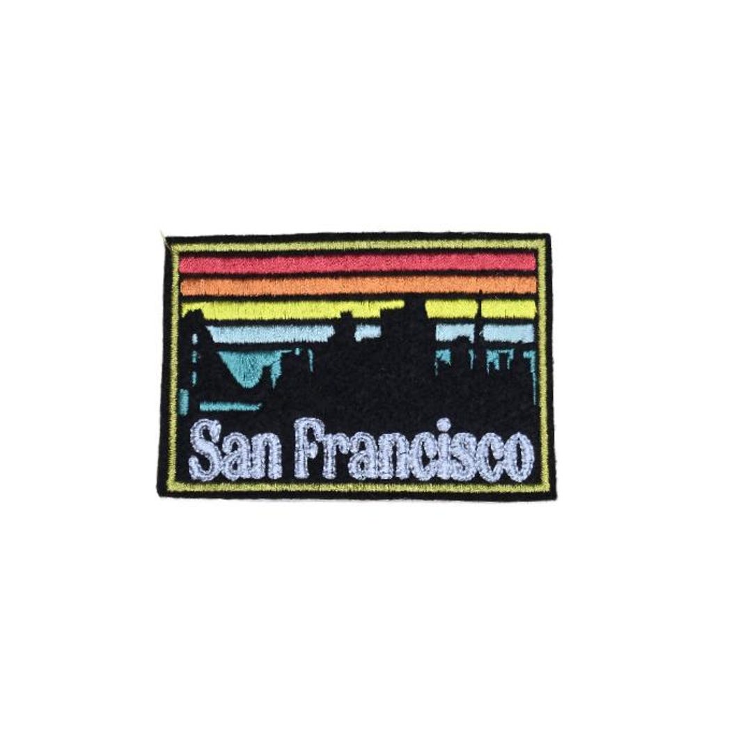 San Francisco Skyline Iron on Patch - Retro San Francisco Patch - San ...