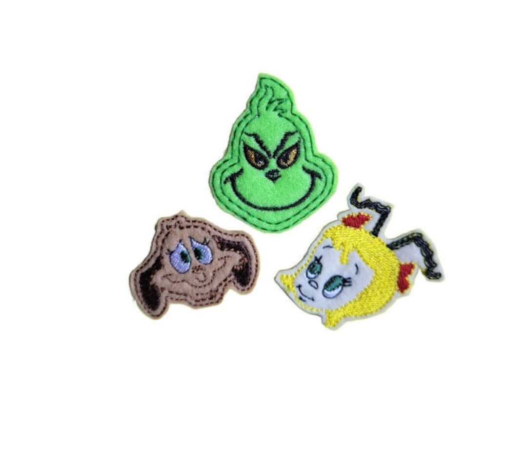 Grinch Gang Felt Felties or Badgereel - Max the Dog Feltie - Cindy Lou ...