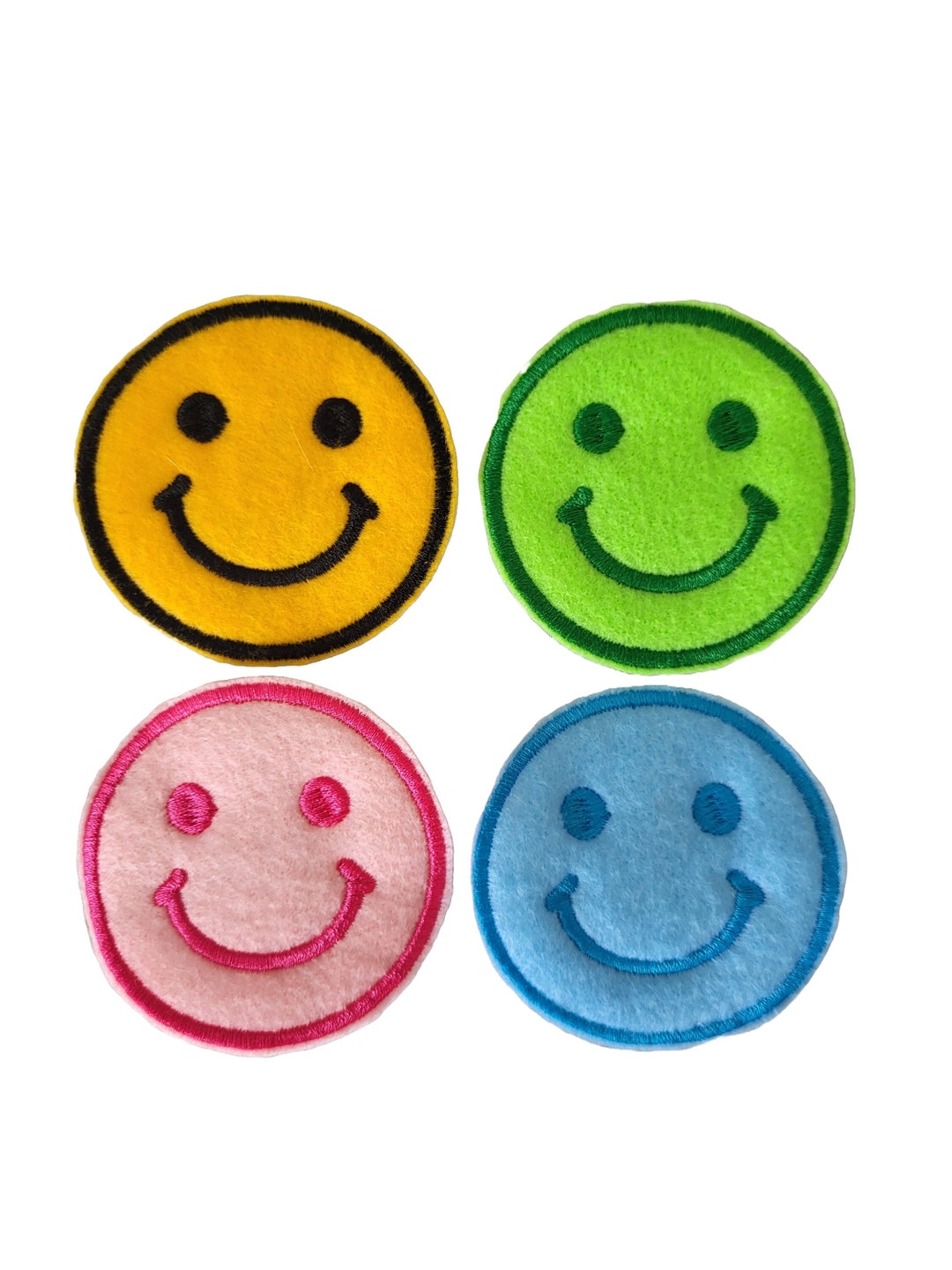 Smiley Face Iron on Patch on Felt - Etsy