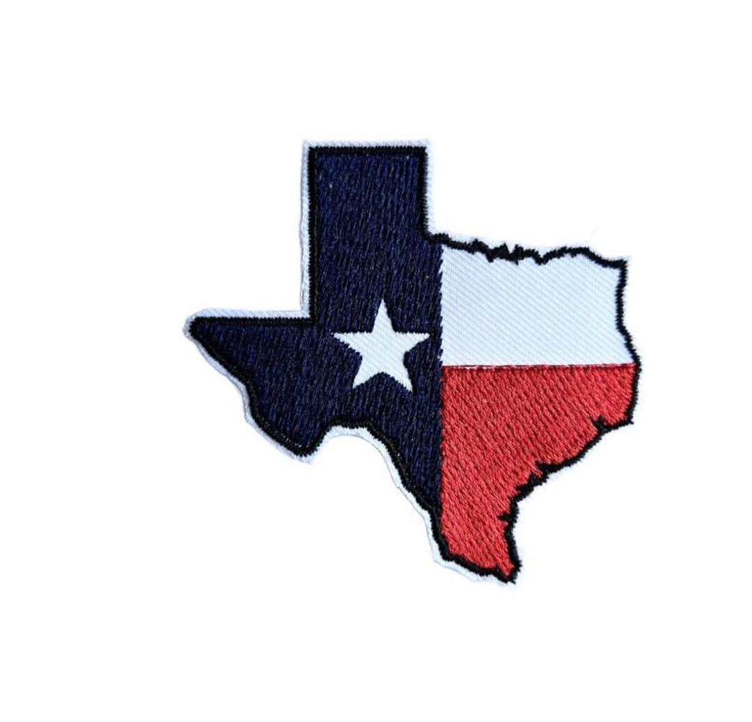 Texas Shape Flag Iron on Patch - Etsy