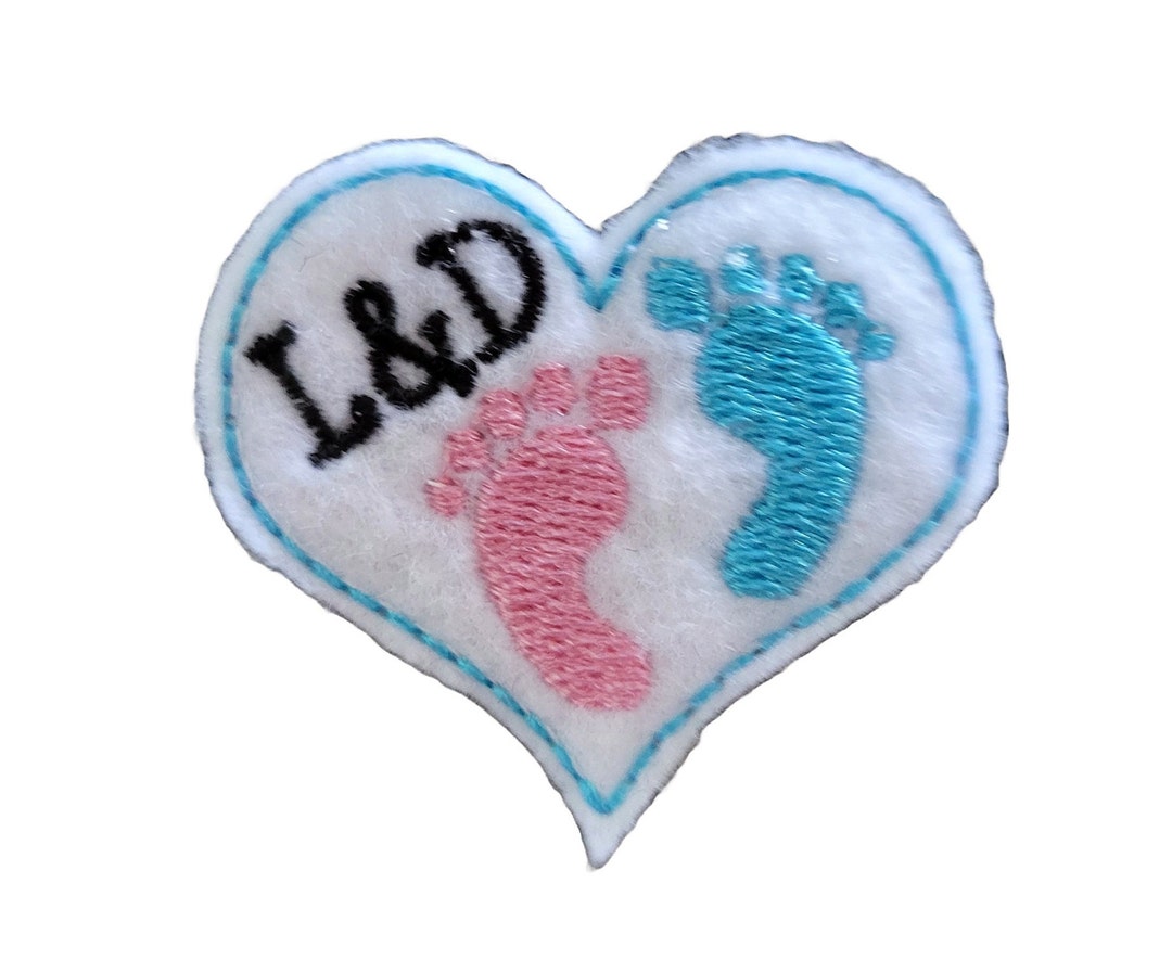Labor and Delivery Baby Feet Heart Felt Feltie - Etsy