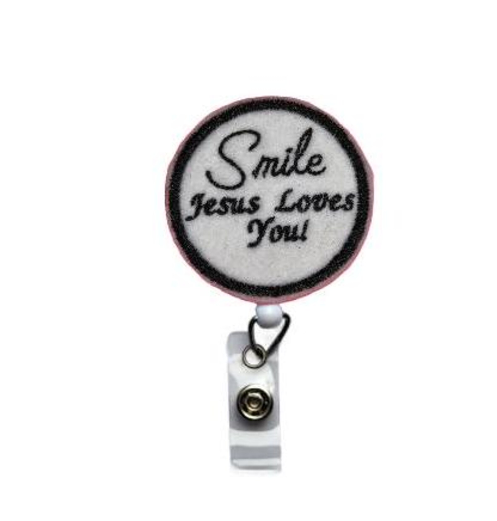 Smile Jesus Loves You Feltie or Badgereel - Etsy