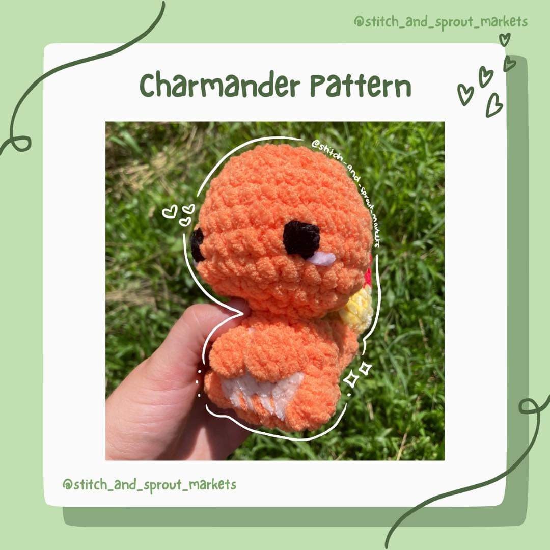 Crochet Charmander Pattern - PDF - Etsy