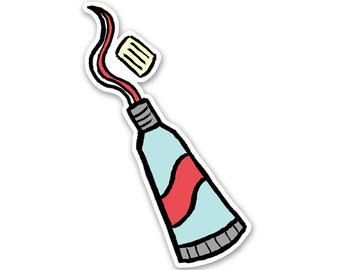 Toothpaste Sticker - Etsy