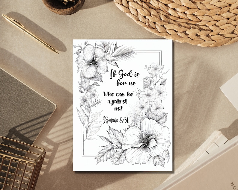 Bible Verse Floral Coloring Pages Printable Download Coloring Pages for ...