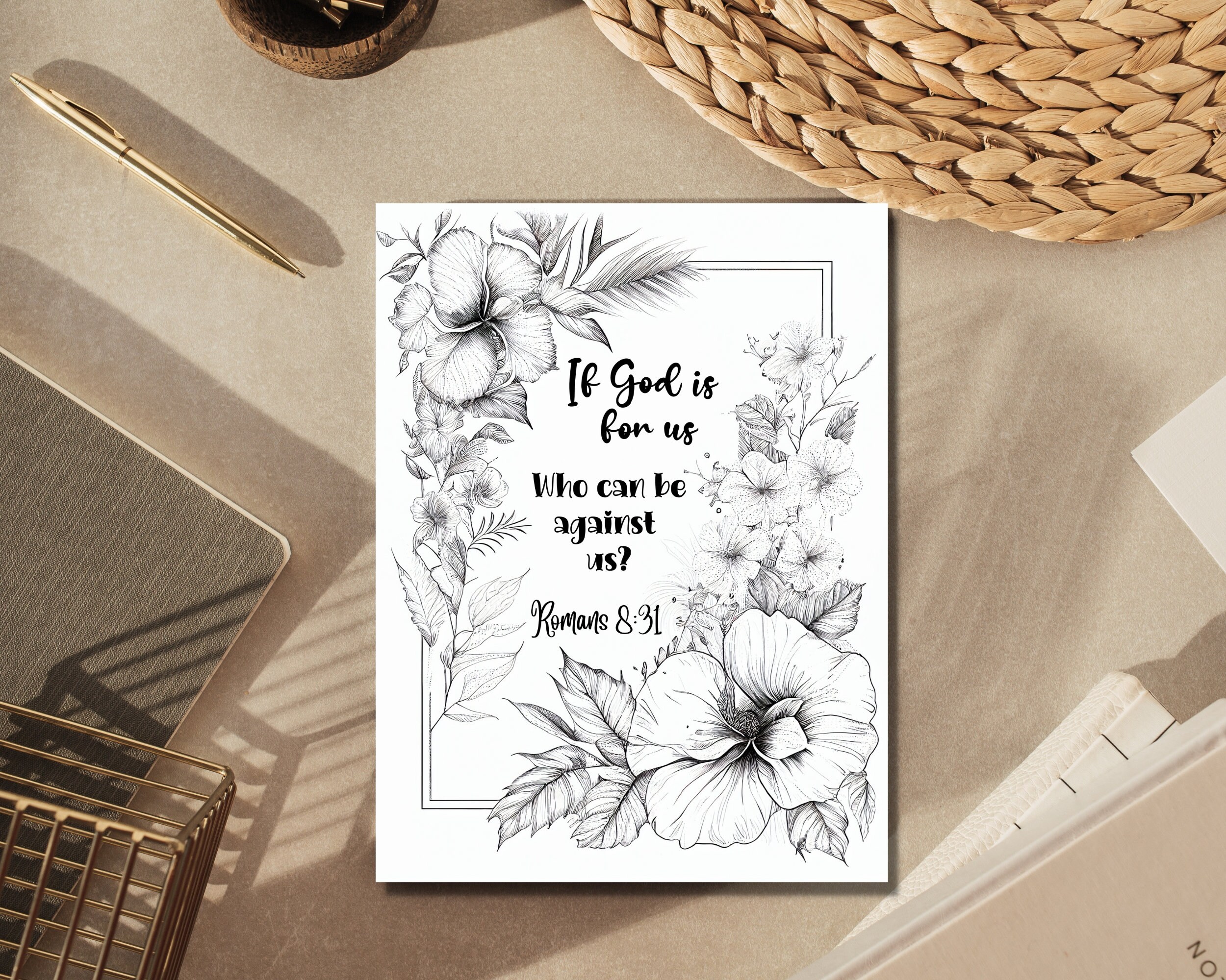 Bible Verse Floral Coloring Pages Printable Download Coloring Pages for ...