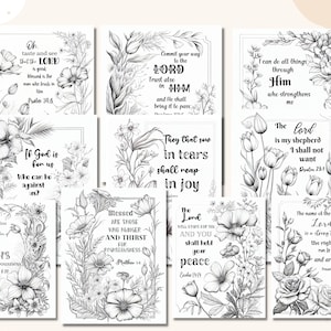 Bible Verse Floral Coloring Pages Printable Download Coloring Pages for ...