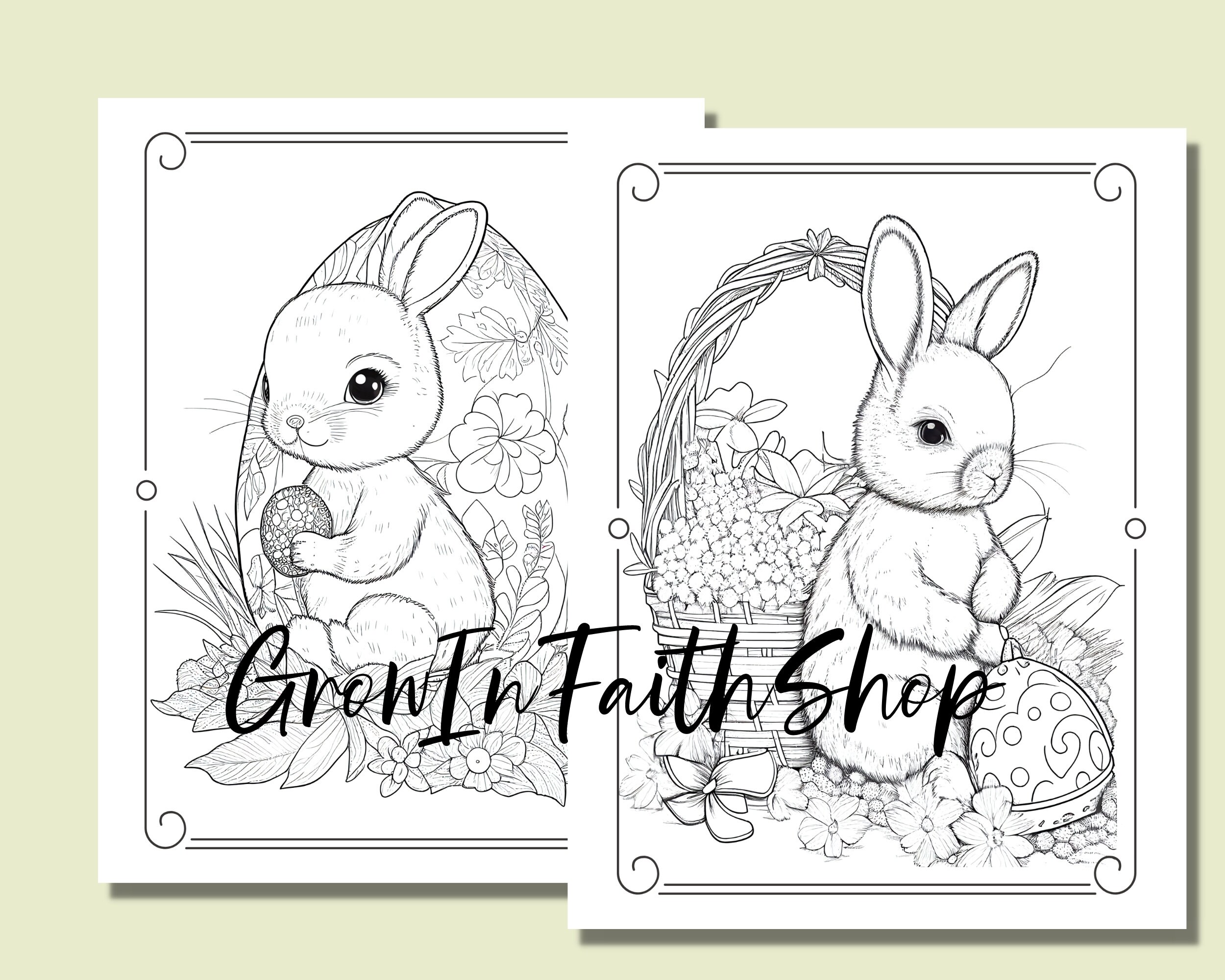 Easter Bunny Coloring Pages Easter Activities for Kids and Adults 15 ...