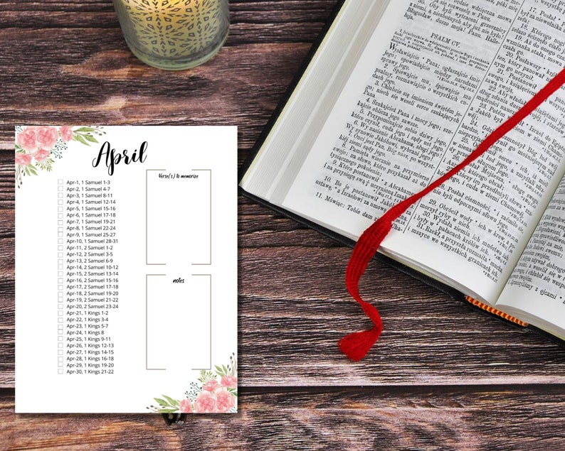 12 Month Bible Reading Plan. Chronological Bible Reading Plan Printable ...