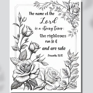 Bible Verse Floral Coloring Pages Printable Download Coloring Pages for ...