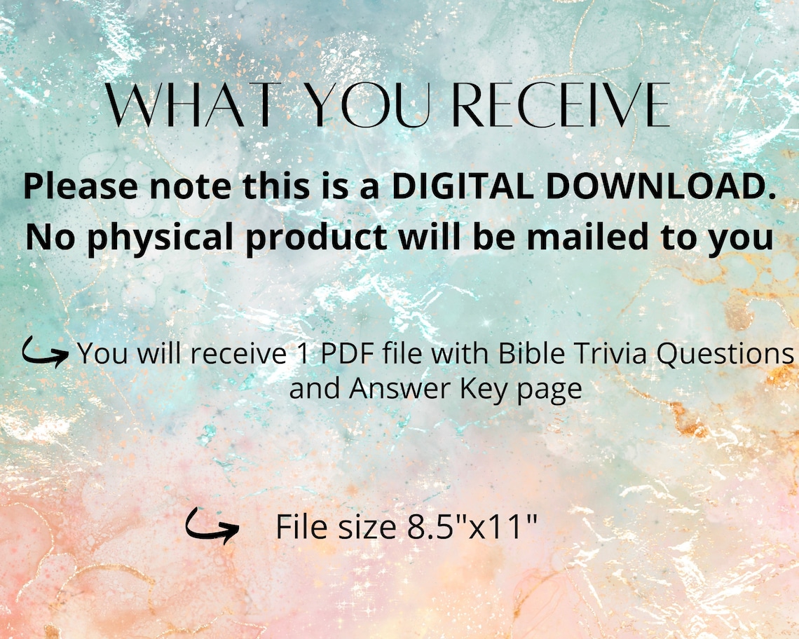 Bible Trivia Game Women of the Bible Family Game Party Game Sunday ...