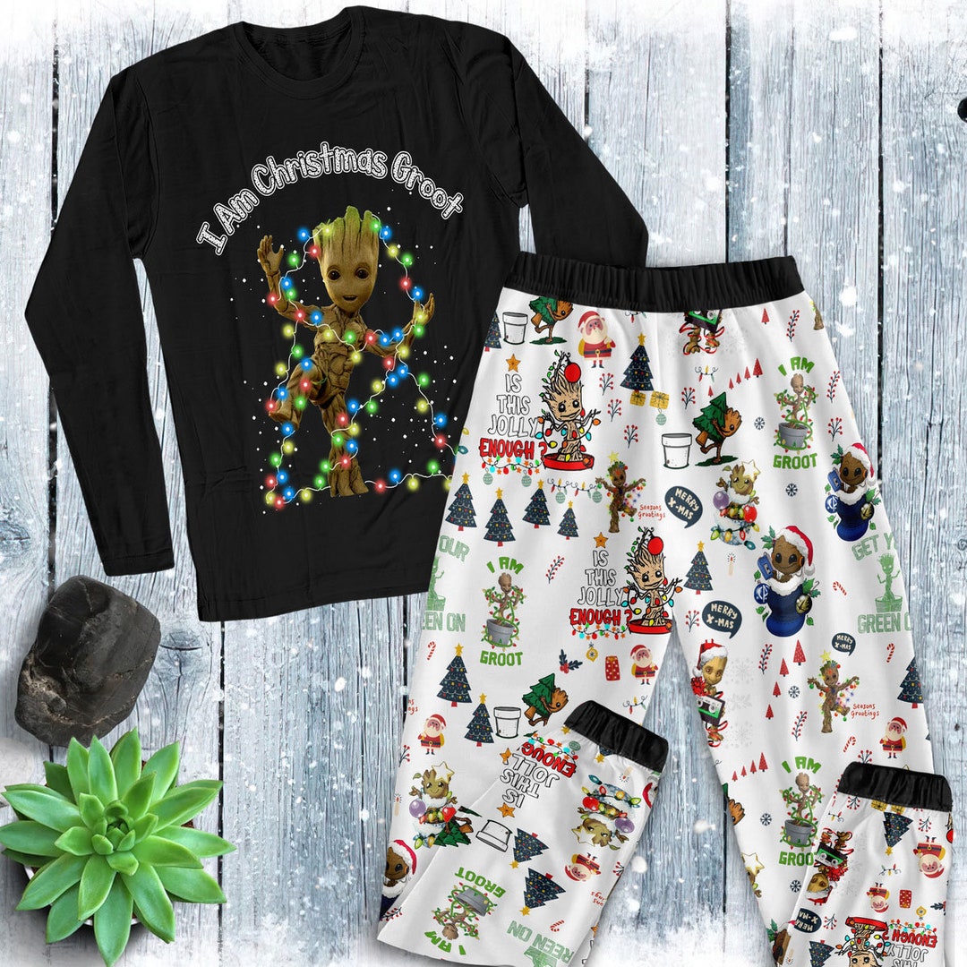 I'm Christmas Groot Family Pajamas Set Holiday Pajamas - Etsy