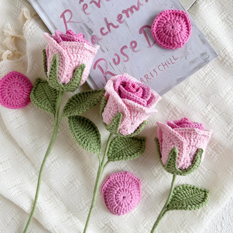 Bell Rose Crochet Pattern | Crochet Flowers Bouquet | Digital Download ...