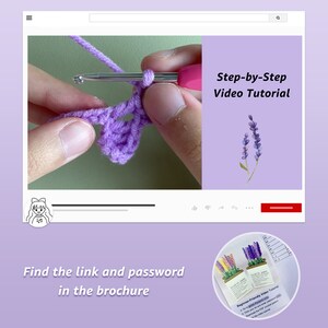 Flower Crochet Kit Lavenders With Paper Bag | Step-by-step Video ...