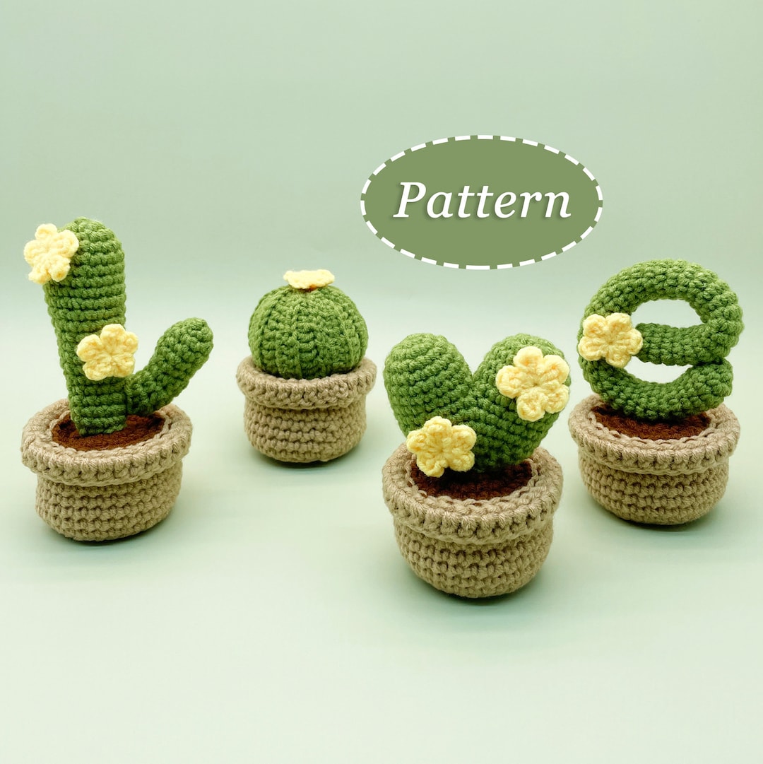 Cactus LOVE Crochet Pattern: Plant DIY (digital Download PDF) - English ...