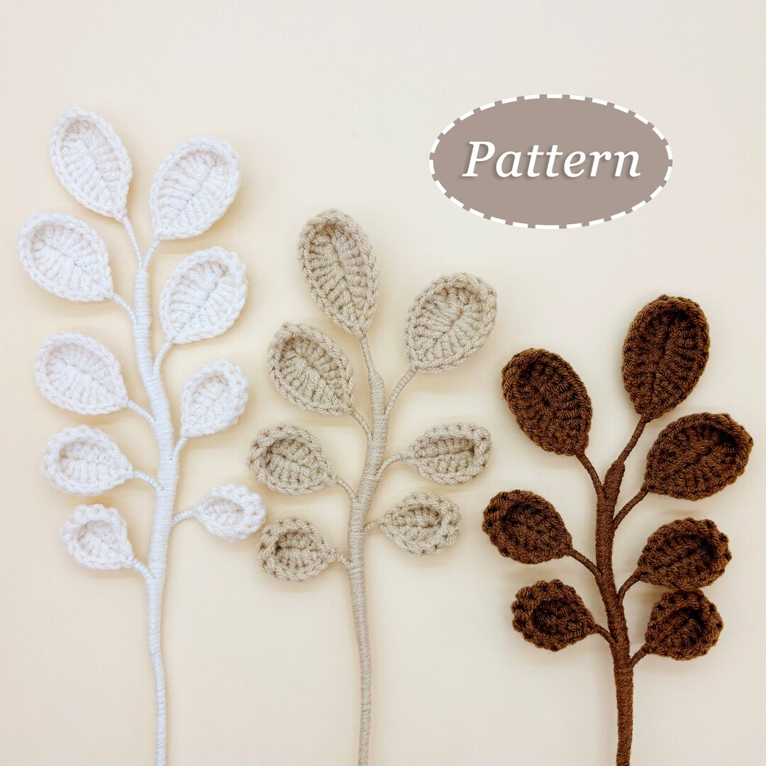 Eucalyptus Cinerea Crochet Pattern Crochet Flower Leaf Pattern DIY ...