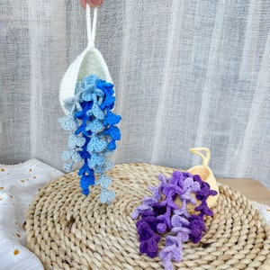 Wisteria Flower Crochet Pattern | Wall Car Hanging DIY Home Decoration ...