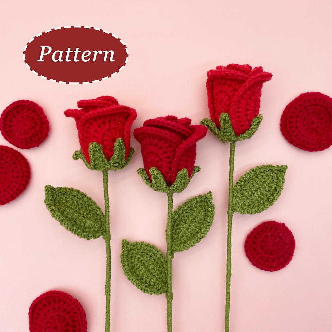 Rose Crochet Pattern | Crochet Flowers Bouquet | Digital Download PDF ...