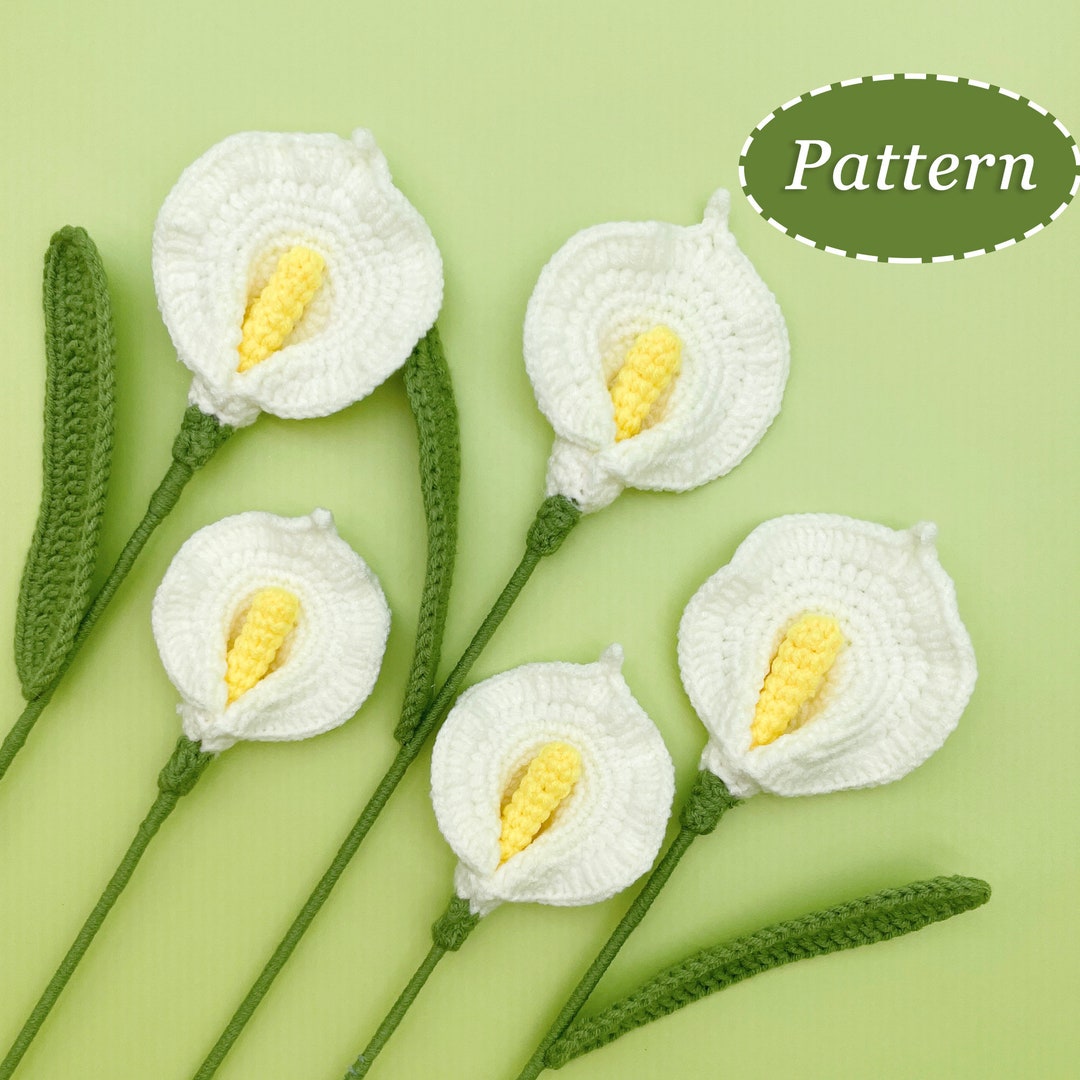 Calla Lily Crochet Pattern | Flower Bouquet DIY Crochet Pattern ...