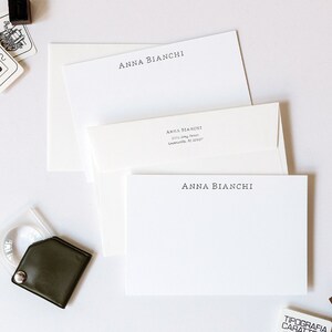 Personal Letter Press Note Cards With Envelope / Custom Stationery Set ...