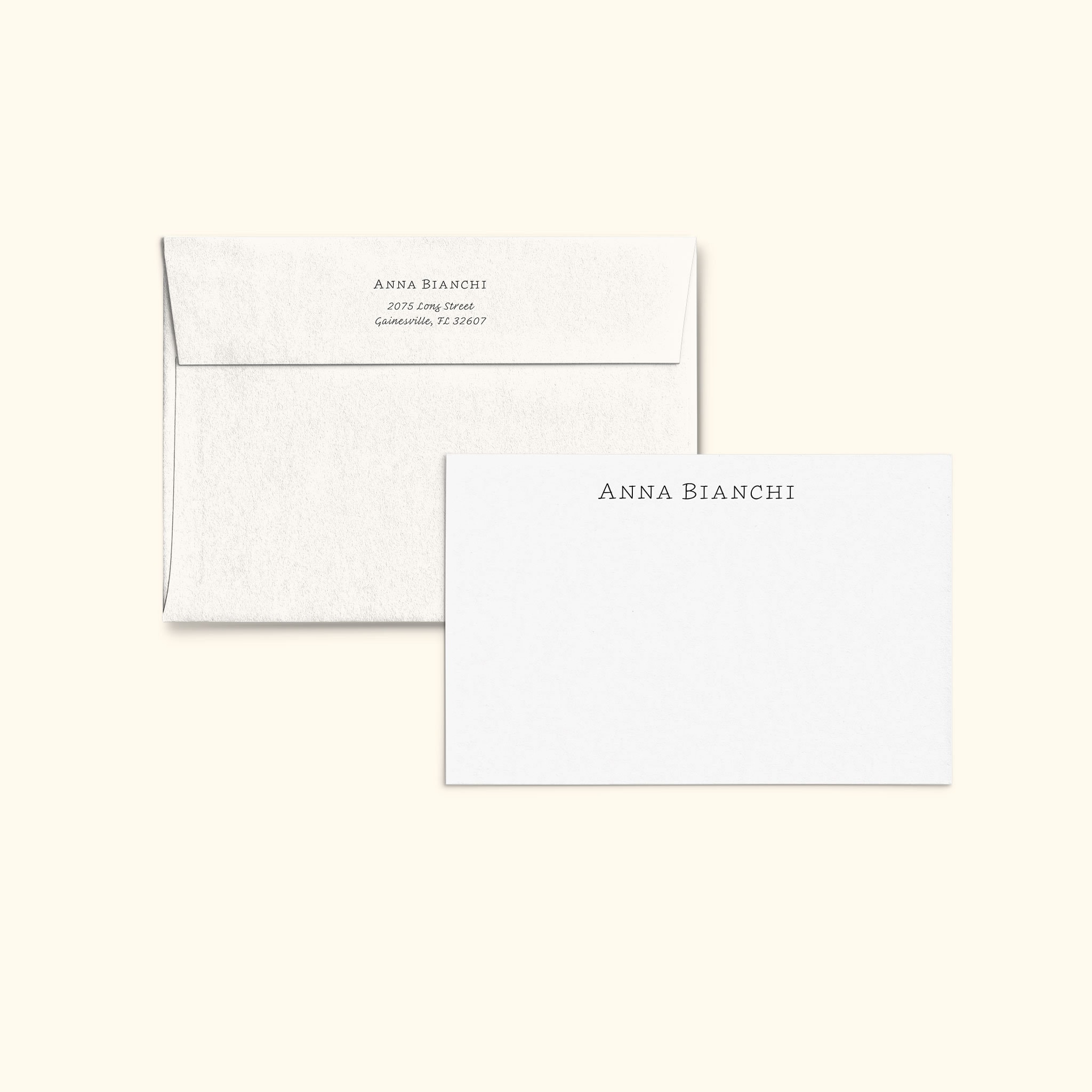 Personal Letter Press Note Cards With Envelope / Custom - Etsy