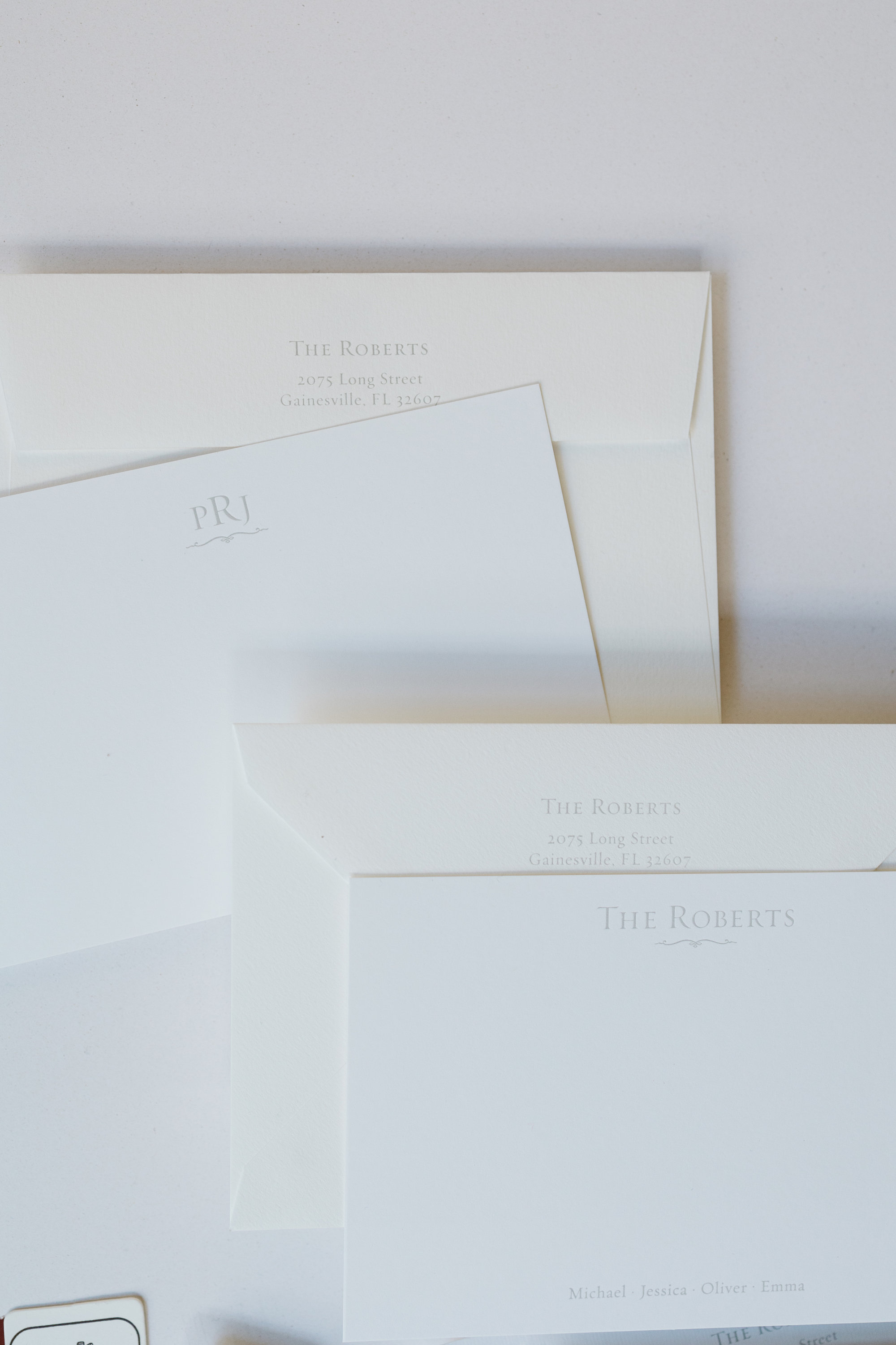 Personalized Family Stationery Set / Handmade Paper Personal Notecards ...