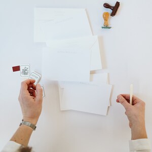 Personal Letter Press Note Cards With Envelope / Custom Stationery Set ...