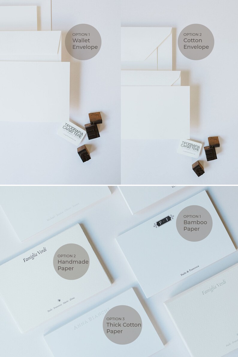 Family Note Cards Personalized Letterpress Stationery Set - Etsy