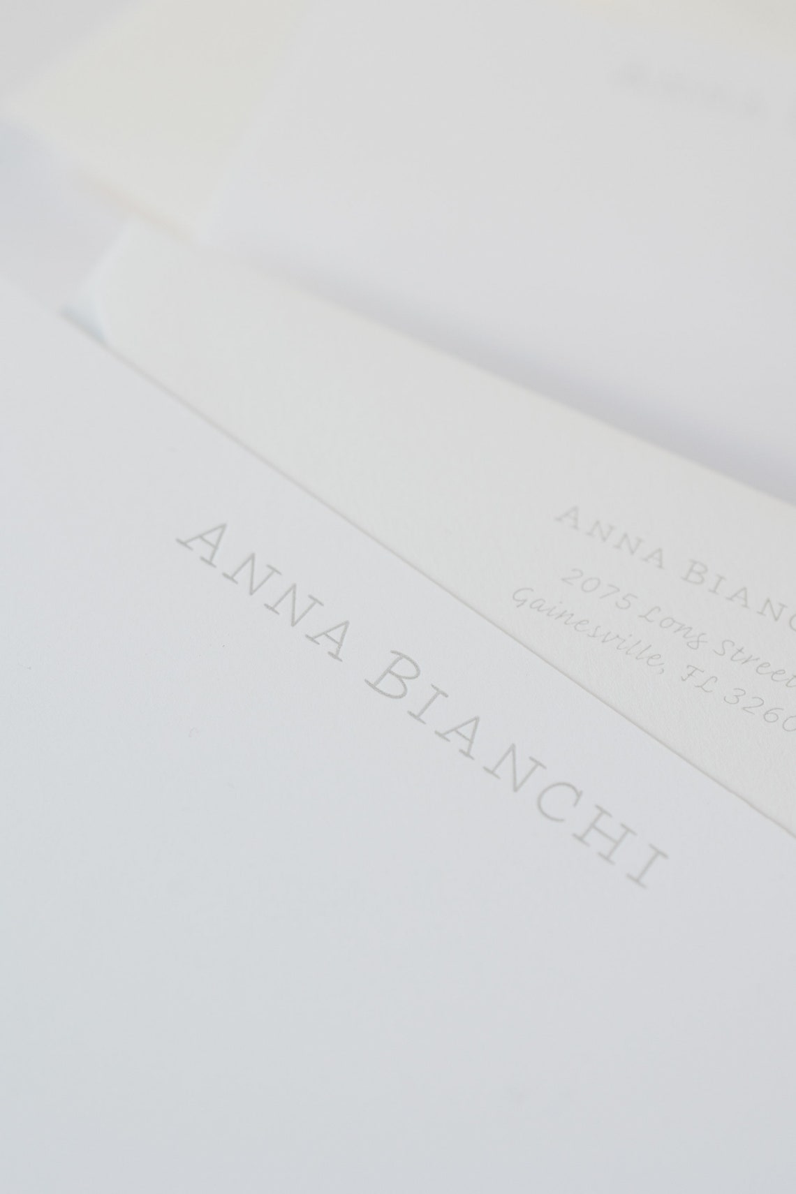 Personal Letter Press Note Cards With Envelope / Custom - Etsy