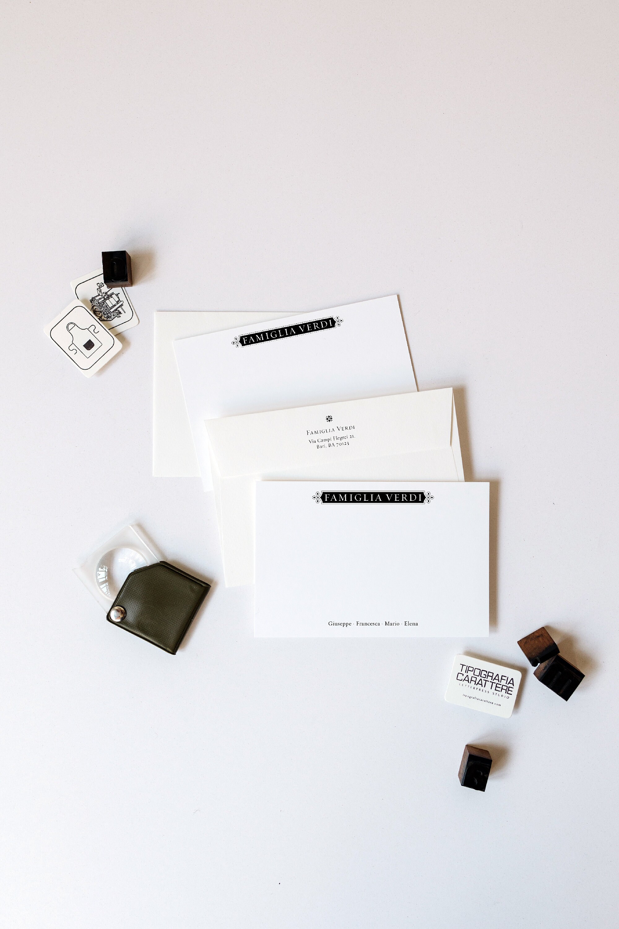 Family Note Cards Personalized Letterpress Stationery Set - Etsy