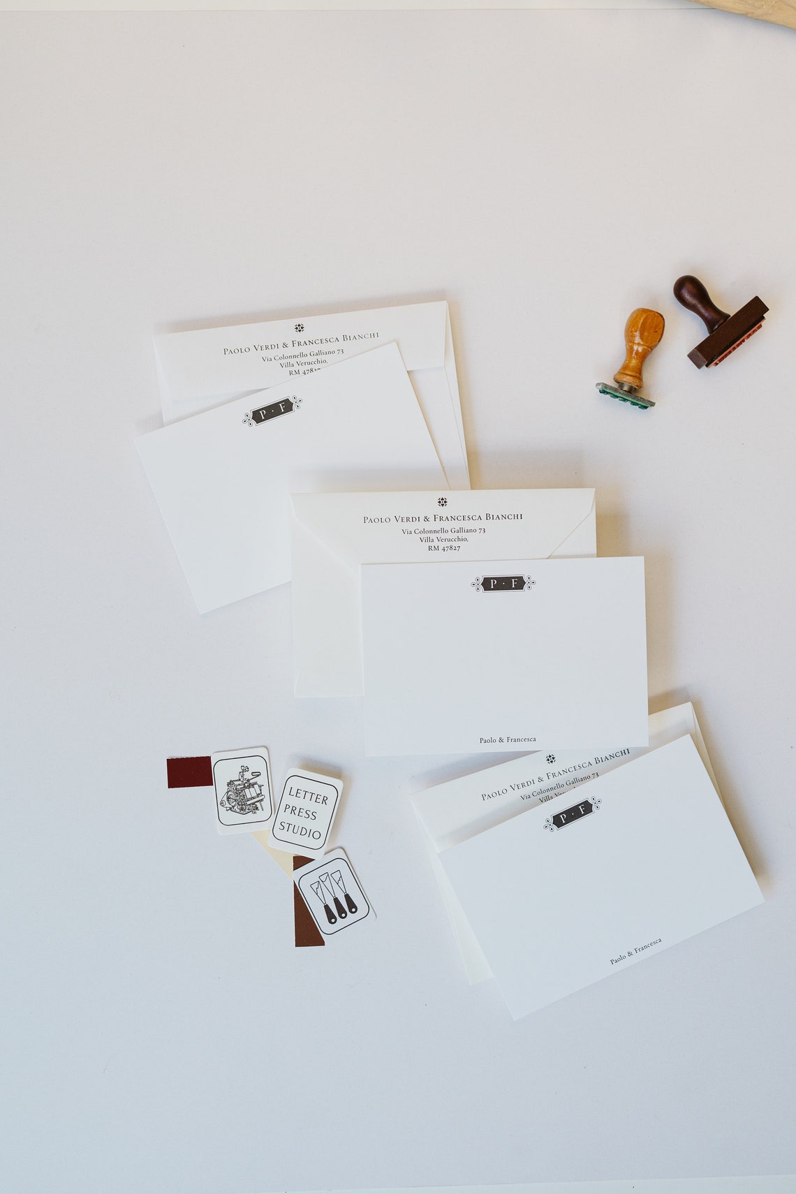 Family Note Cards Personalized Letterpress Stationery Set - Etsy