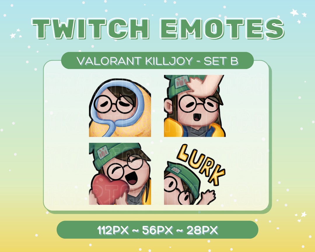 KILLJOY Valorant Emote Pack - Set B - Twitch Discord Killjoy Cute Chibi ...